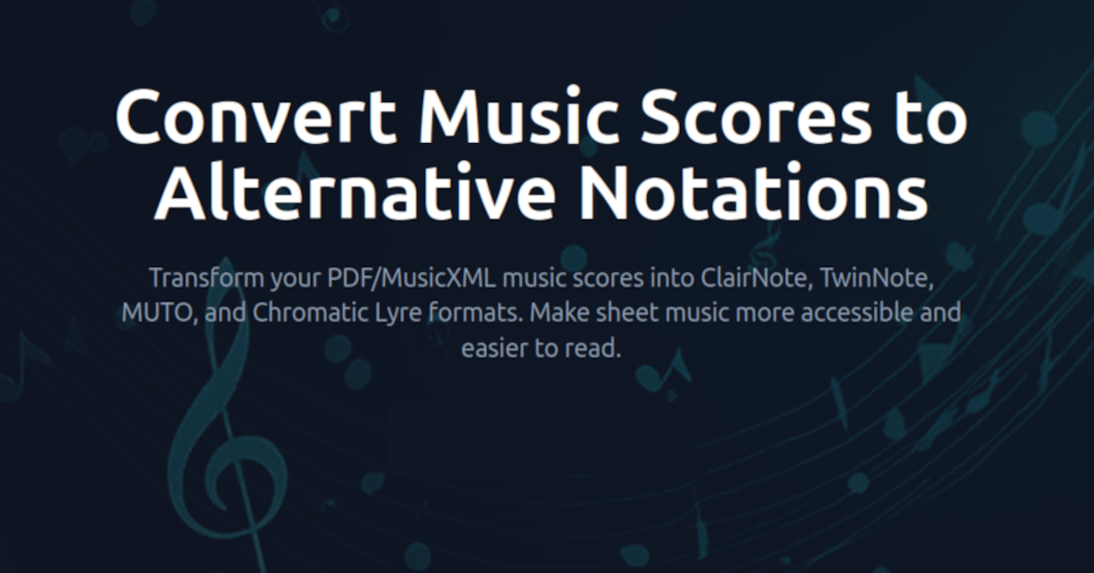 ScaleShift - Convert Music Scores to Alternative Notations